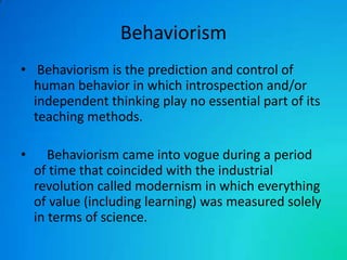 Behaviorism | PPTX