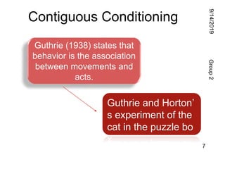 Behaviorism and Cognitivism Learning Theories by Group 2 | PPTX