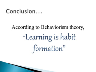 Behaviorism and foreign language learning | PPTX