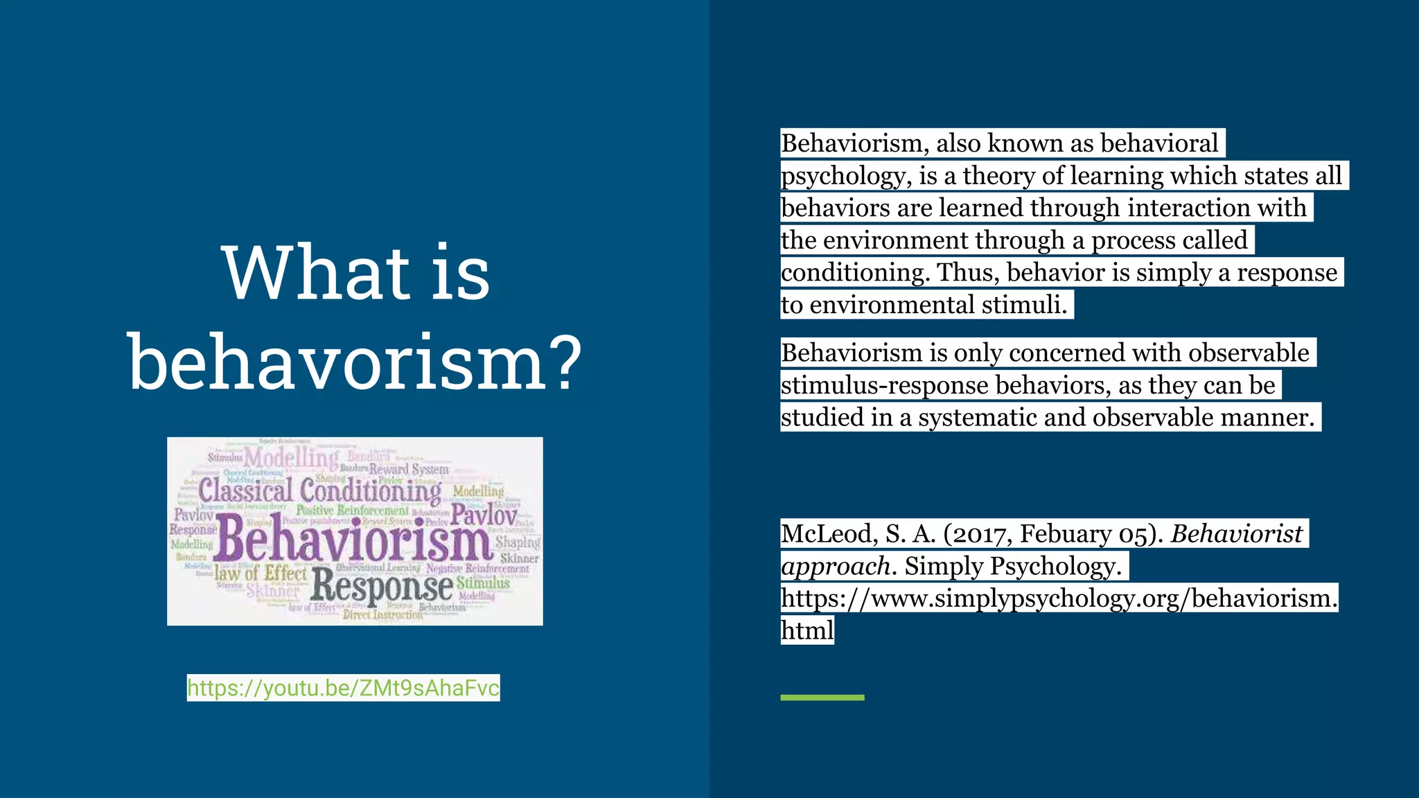 Behaviorism (cambridge) | PPT