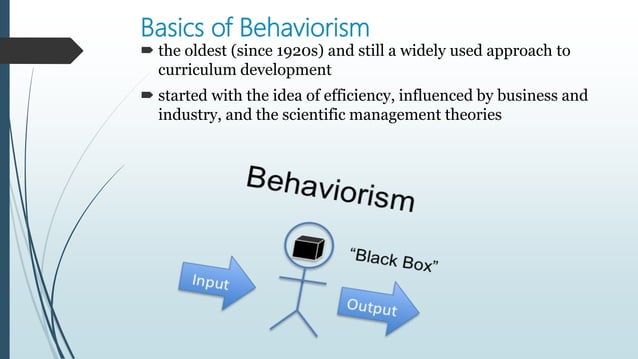 Behaviorism education curriculum | PPTX