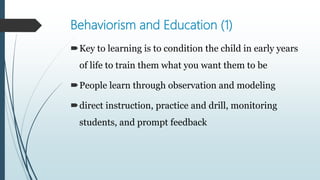 Behaviorism education curriculum | PPTX