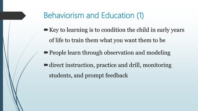 Behaviorism education curriculum | PPTX