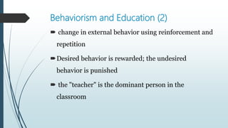 Behaviorism education curriculum | PPTX