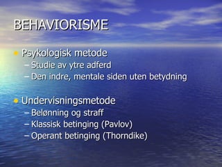 Behaviorisme.Ppt Ny | PPT