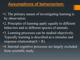 Behaviorism (john b watson) | PPTX