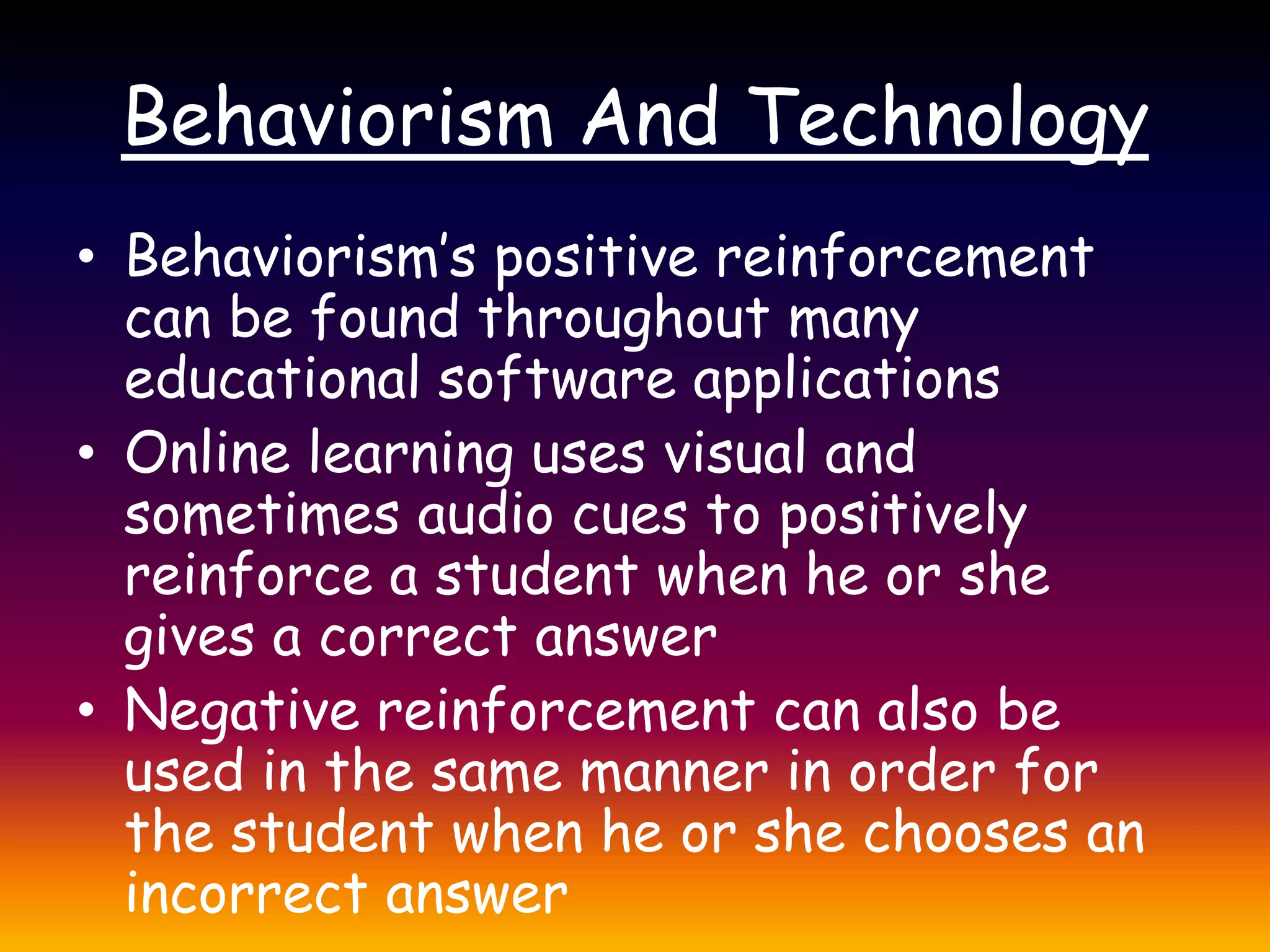 Behaviorism learning theory | PPTX
