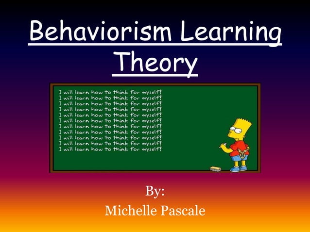 Behaviorism learning theory | PPTX