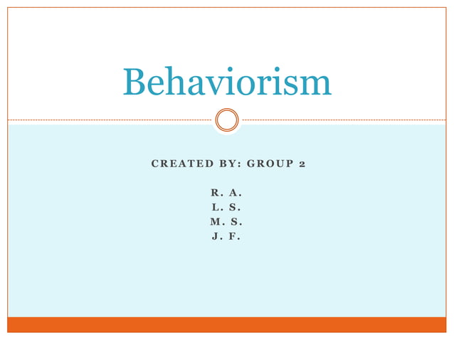 Behaviorism powerpoint | PPT