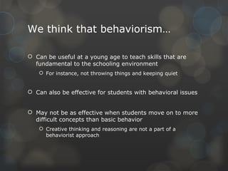 Behaviorism ppt | PPT