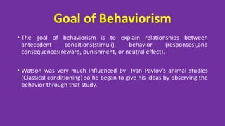 Behaviorism school of thought in psychology | PPTX