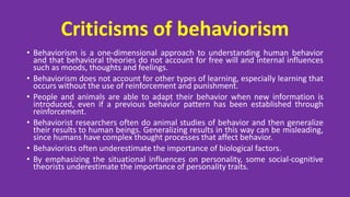 Behaviorism school of thought in psychology | PPTX