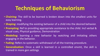 Behaviorism school of thought in psychology | PPT | Free Download