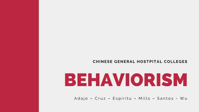 Behaviorist Learning Theory | PPT