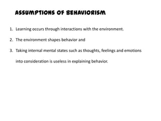 Behavioristic theories | PPTX