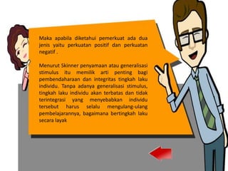 Behavioristik Theory "Bf Skinner" | PPTX