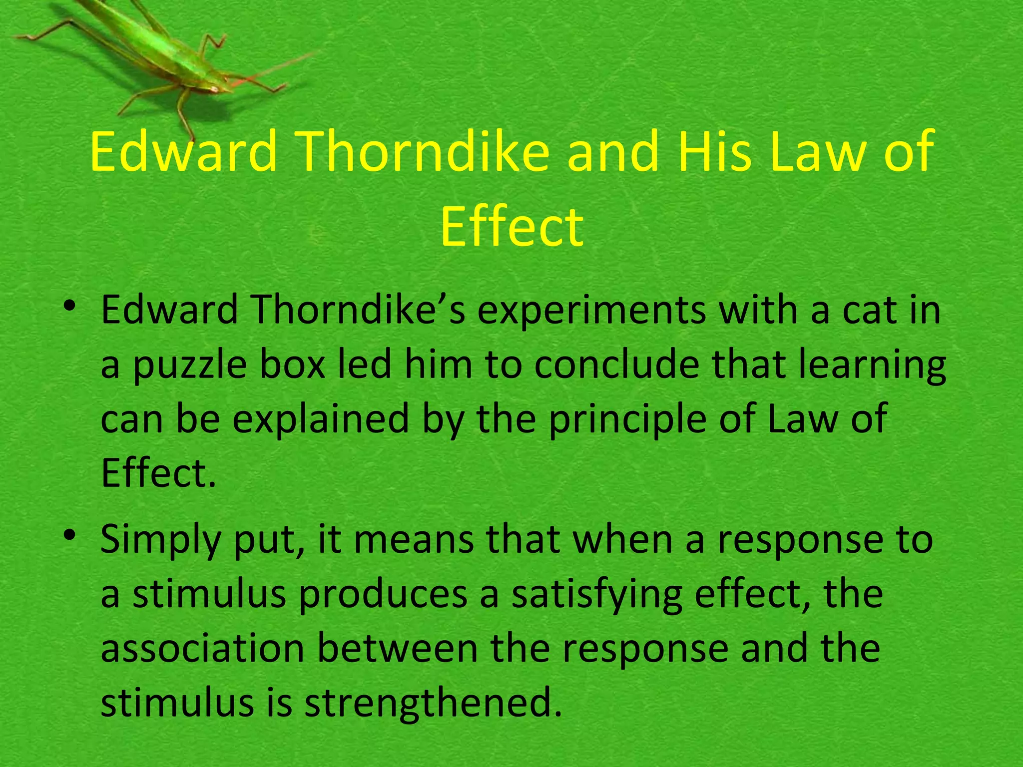 Behaviorist learning theories | PPT