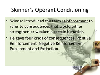 Behaviorist learning theories | PPT