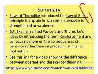 Behaviorist learning theories | PPT