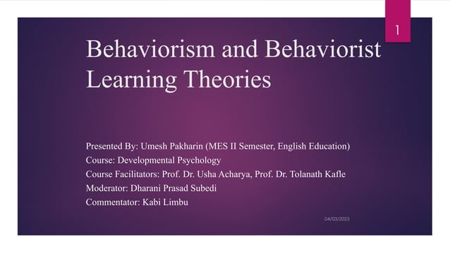 Behaviorist_Learning_Theories.ouuyyypptx | PPT