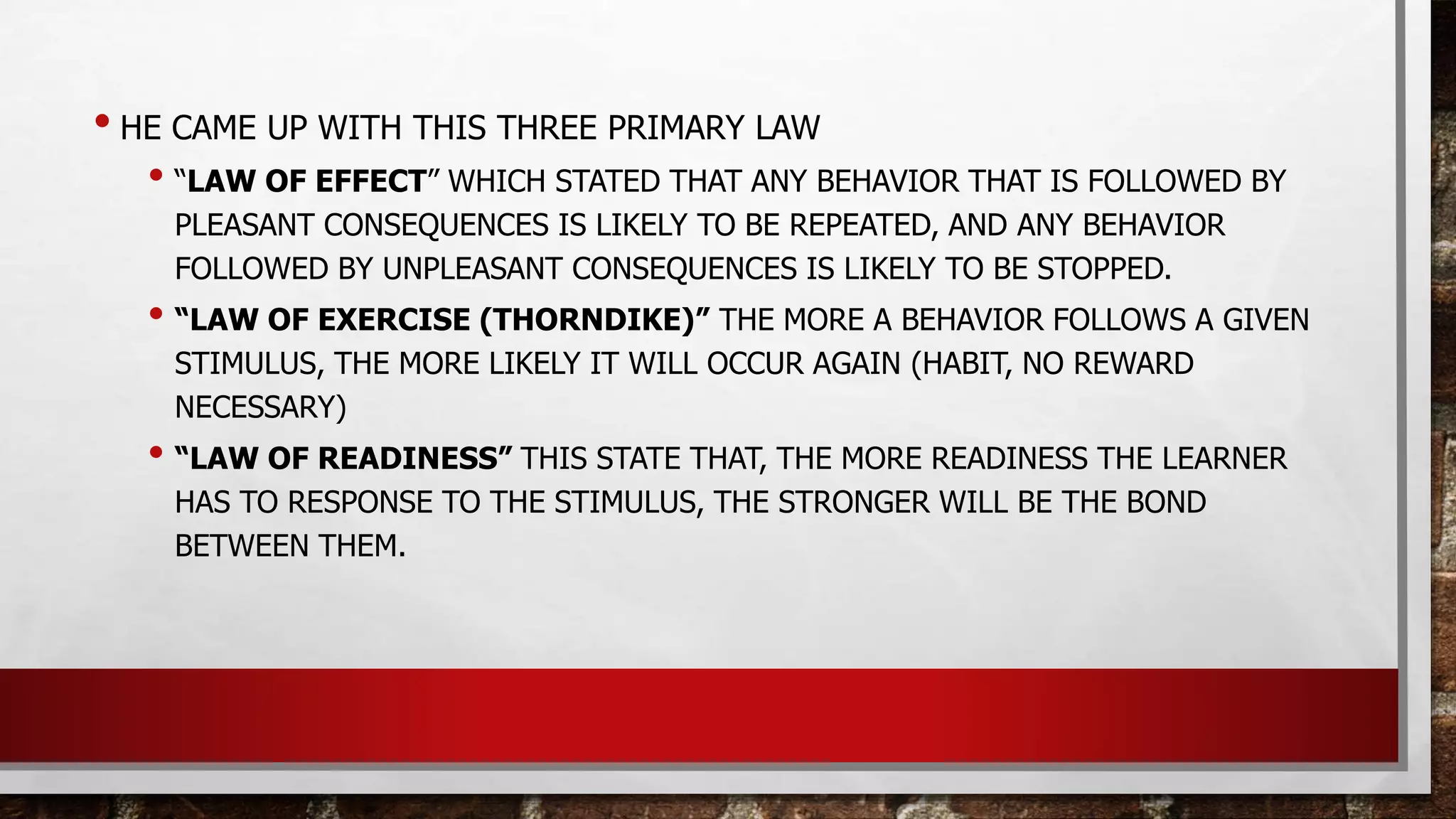 Behaviorist perspective report | PPTX