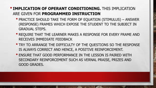 Behaviorist perspective report | PPTX