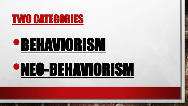 Behaviorist perspective report | PPTX | Science