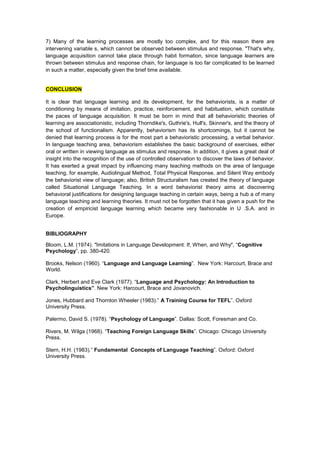 Behaviorist theory on_language_acquisiti | PDF