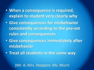 Behavior Management in Schools | PPTX