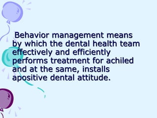 Behavior management | PPTX