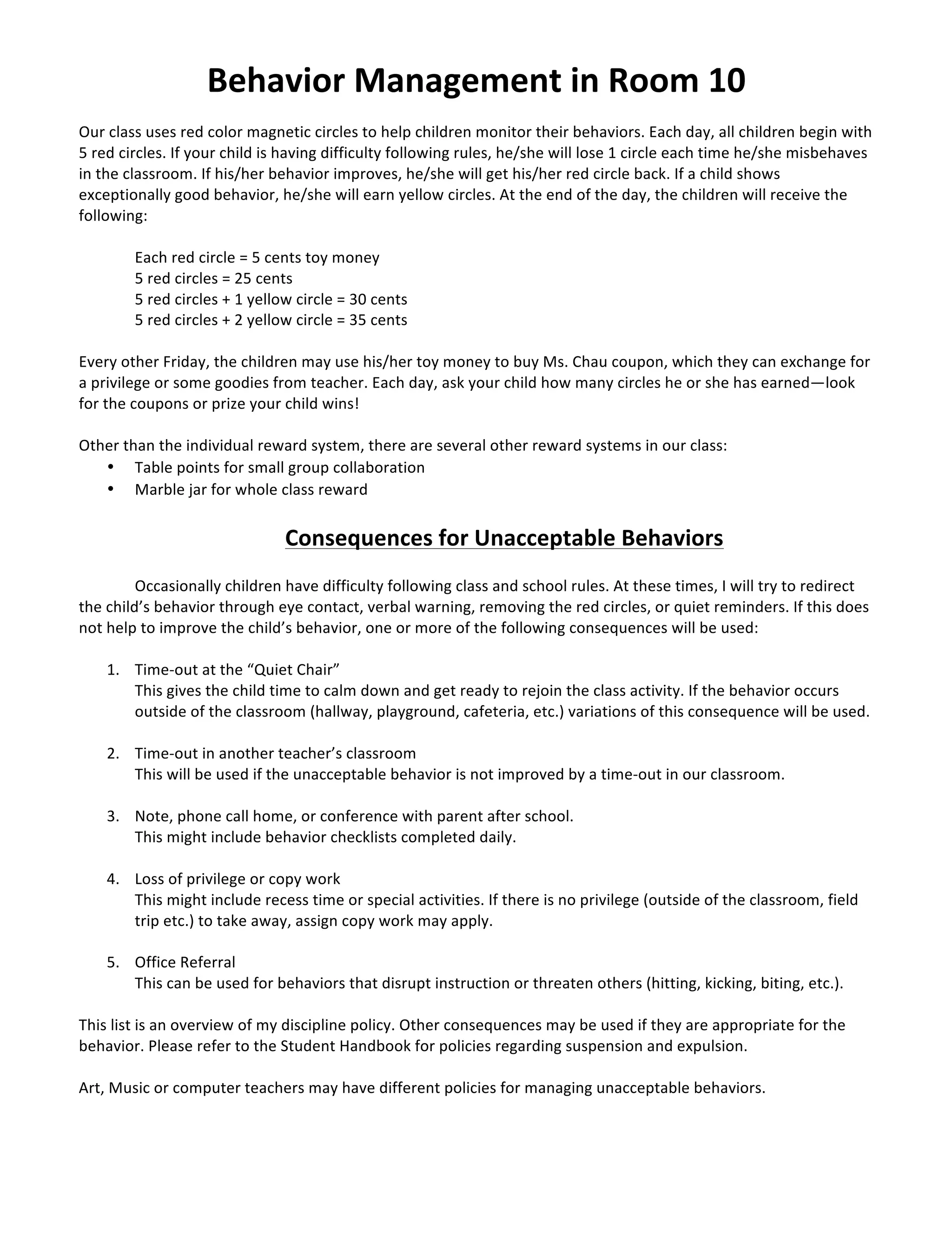 Behavior management | PDF