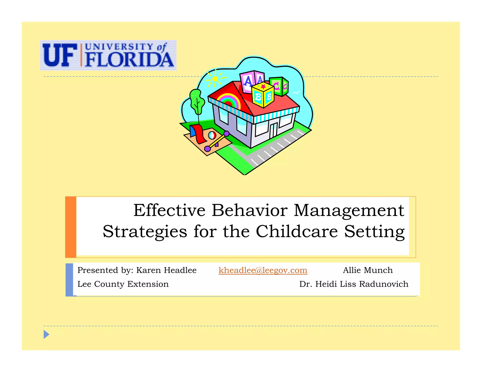 Behavior management childcare_training (1) | PDF