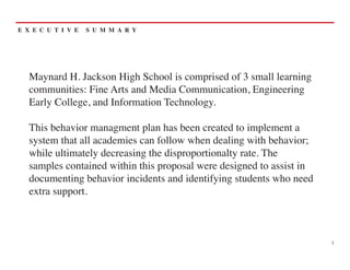 Behavior Management Plan | PDF