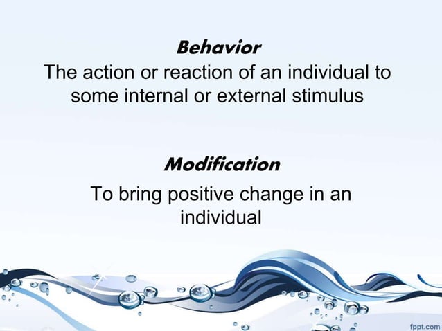 Behavior modification | PPT