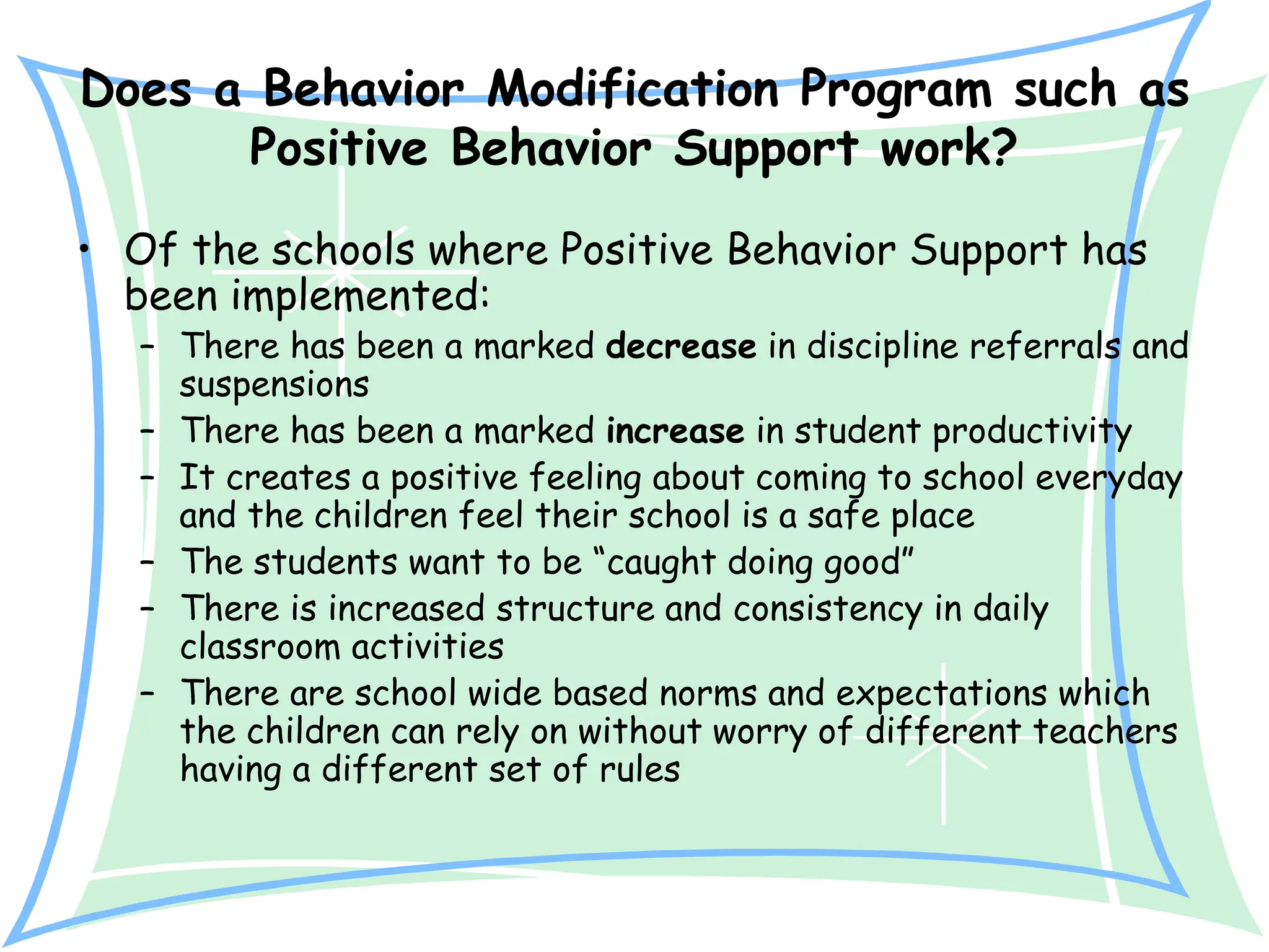 Behavior Modification and Special Children | PPT