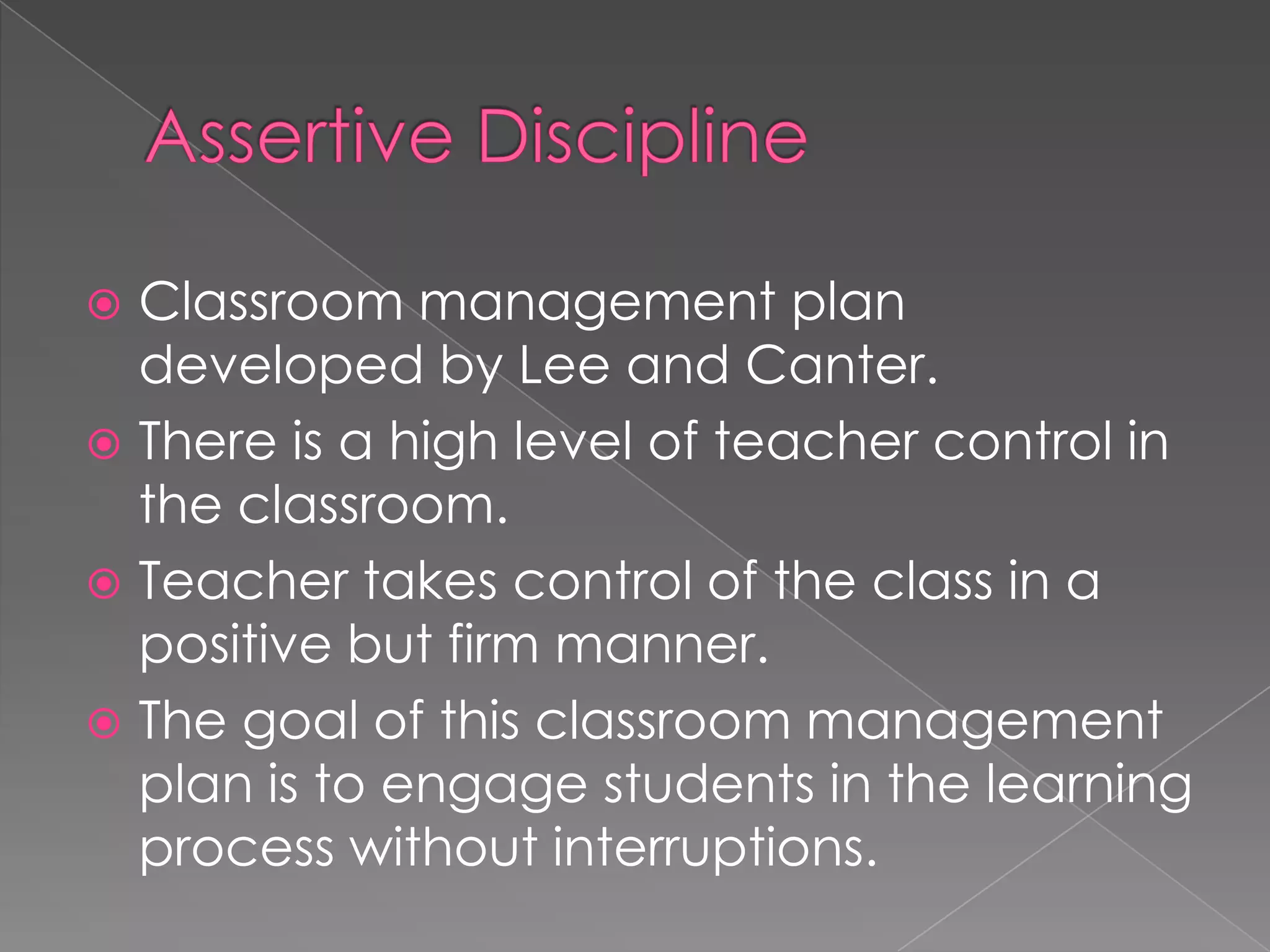 Behavior modification and assertive discipline | PPT
