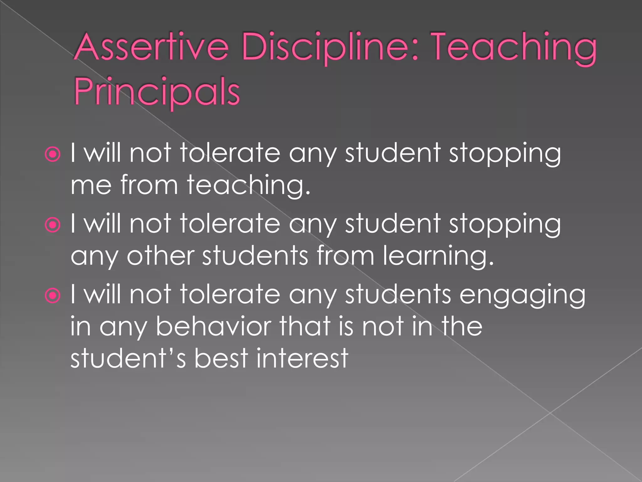 Behavior modification and assertive discipline | PPTX