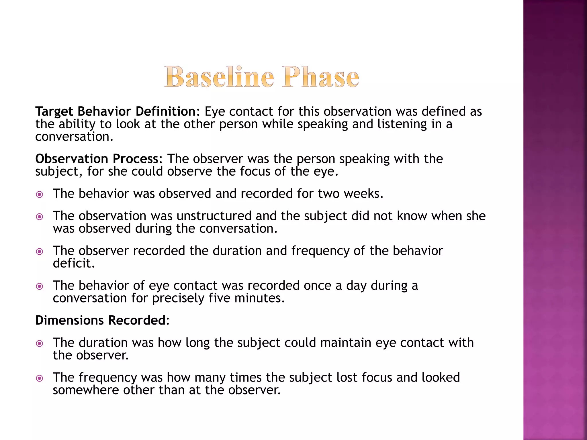 Behavior modification project power point example | PPT