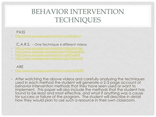 Behavior modifications activity | PPTX