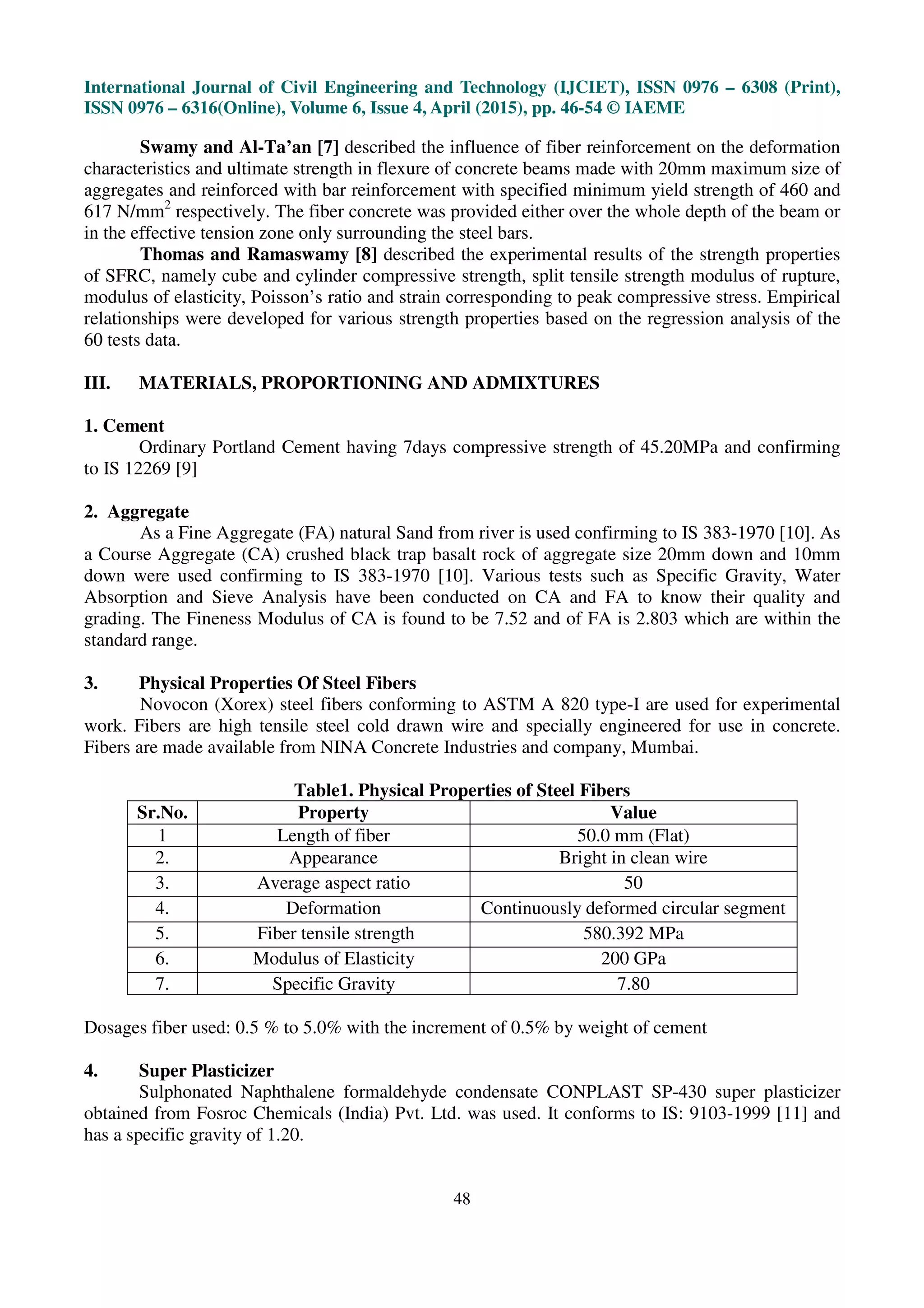 Behavior Of High Strength Fiber Reinforced Concrete Under Shear Pdf