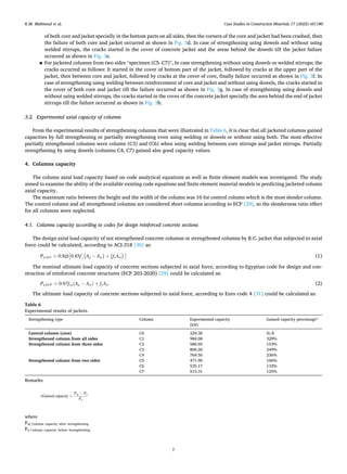 Behavior of partially strengthened reinforced concrete columns from two ...