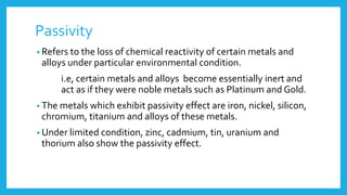 Passivity and behavior of passivators | PPT
