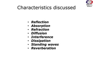 Behavior of sound in enclosed spaces | PPTX