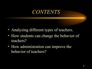 Behavior of teachers | PPT