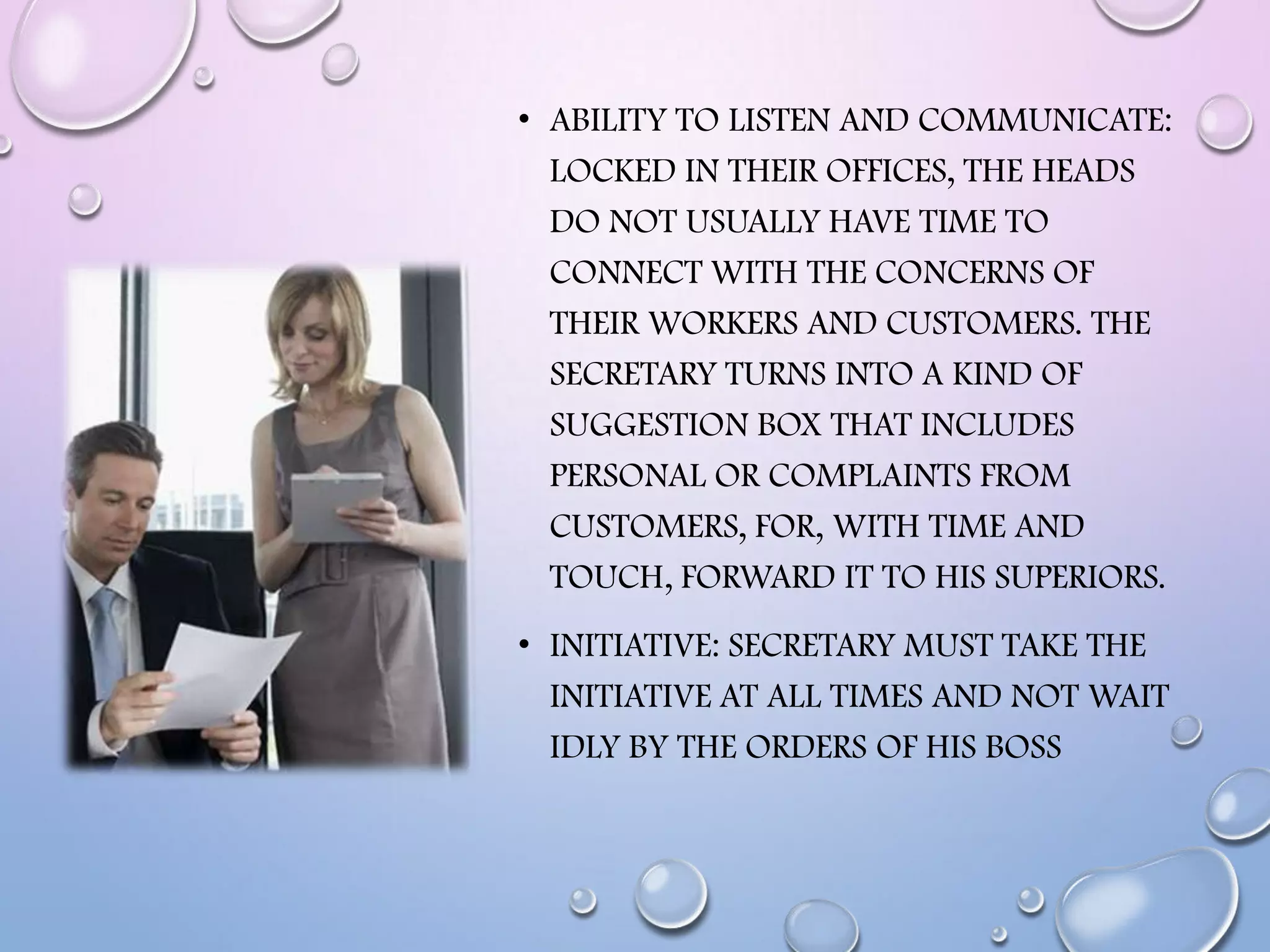 Behavior of the secretary and etiquette and protocol | PPTX