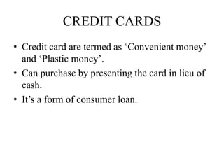 Behavior of users of credit cards | PPTX