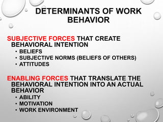 Conceptual framework for Behavior & performance | PPTX