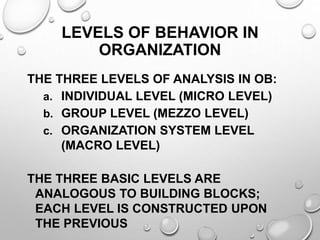 Conceptual framework for Behavior & performance | PPTX