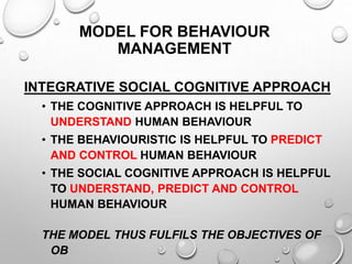 Conceptual framework for Behavior & performance | PPTX