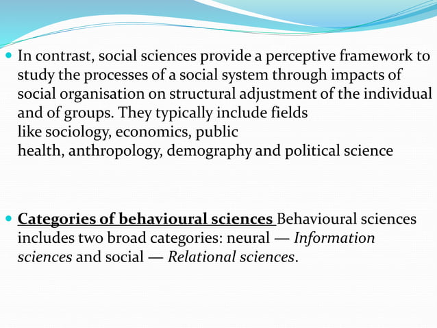 Behavior sciences | PPTX